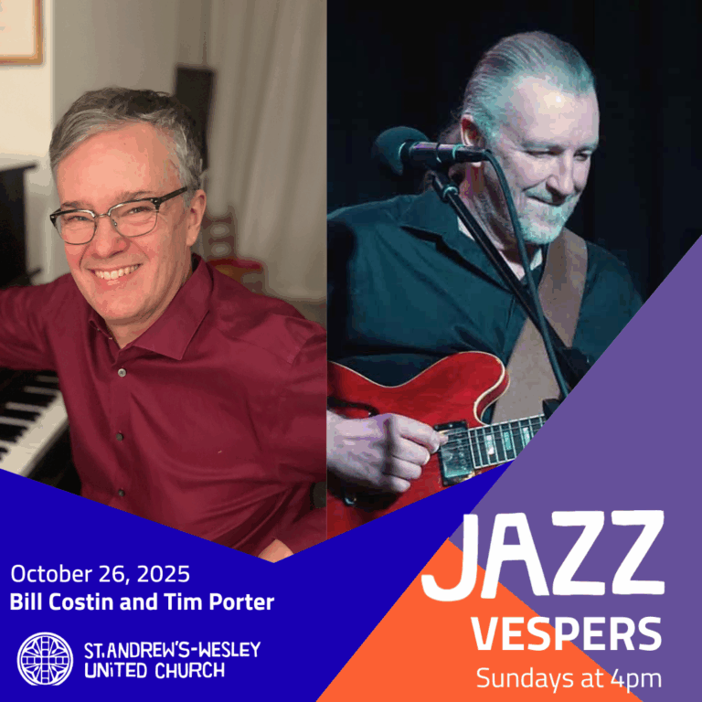 Jazz Vespers with Bill Costin & Tim Porter – St. Andrew's-Wesley United ...